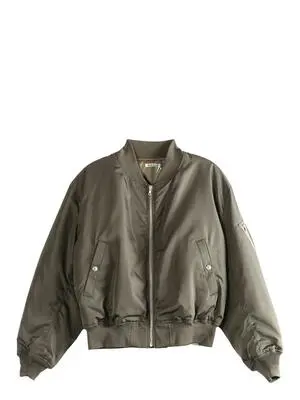 AURALEE High Density Silk Twill Flight Blouson