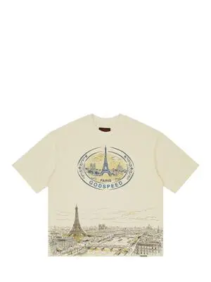 GODSPEED Paris Skyline T-shirt - Cream