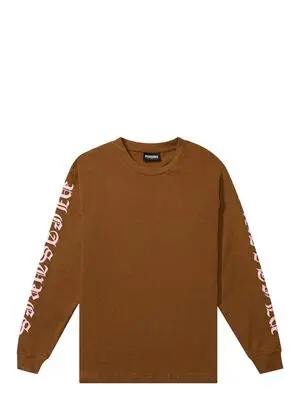 PLEASURES Old E Heavyweight Long-sleeve - Brown