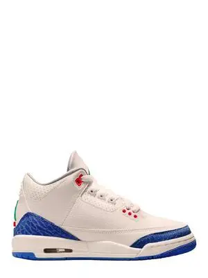 JORDAN 3 Retro 'chalk & Track Red' High Top Sneakers - White