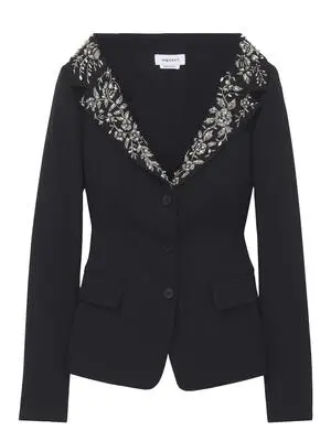 Alexander McQueen Embroidered Off-the-shoulder Harness Jacket - Black