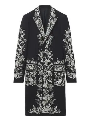 ALEXANDER MCQUEEN MCQUEEN Floral Embroidery Long Coat