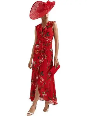PHASE EIGHT Mae Floral Maxi Dress - Red