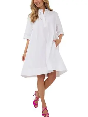 MARIELLE STOKKELAAR Marielle Stokkelaar Laetitia Egyptian Cotton Shirt Dress White