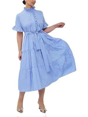 MARIELLE STOKKELAAR Igone Midi Dress - Blue