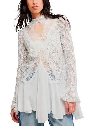 Free People First Crush Lace Tunic - Ivory