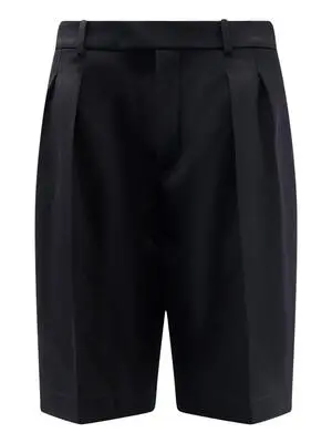 Saint Laurent Sartorial Wool Bermuda Shorts - Black