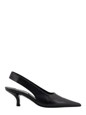 TOTEME Leather Slingback Pumps - Black