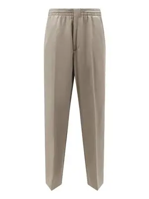 Bottega Veneta Light Wool Trousers With Drawstring - Beige