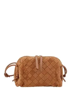 BOTTEGA VENETA BOTTEGA VENETA Suede Intrecciato Pochette Concert Bag