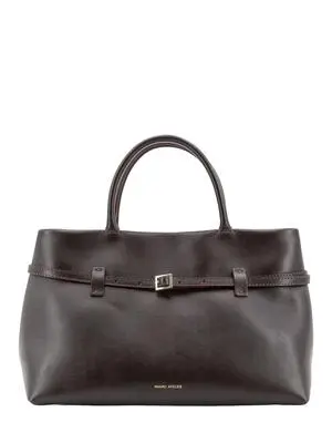 Manu Atelier Le Cambon 35 Leather Handbag - Brown