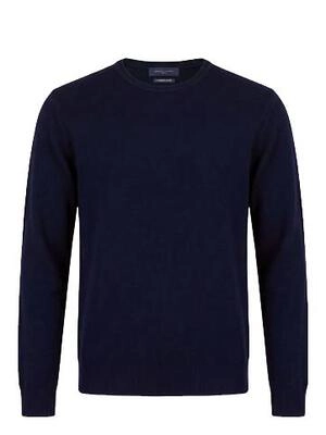 DANIELE FIESOLI Wool And Cashmere Crewneck Sweater - Midnight Blue