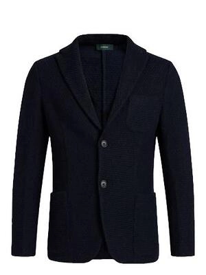 ZANONE Blazer Size Virgin Wool - Blue