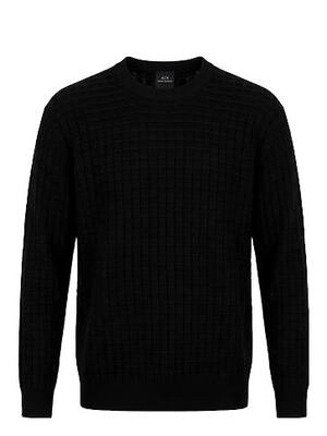 Armani Exchange Crewneck Long Sleeve Sweater - Black