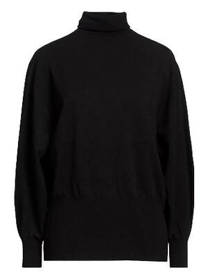 Alpha Studio Turtleneck Wool And Polyester Knit Sweater - Black