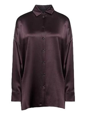 Agnona Long Sleeve Silk Shirt - Purple