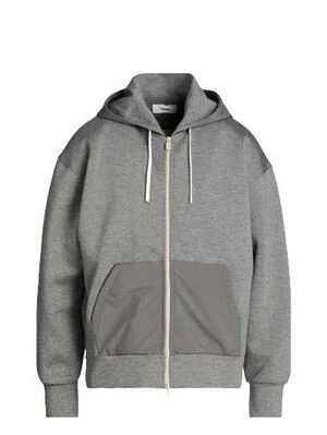 LARDINI Viscose Blend Zip-up Hoodie - Grey