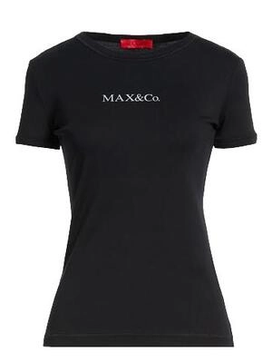 Max & Co. Cotton T-shirt With Logo Print - Black