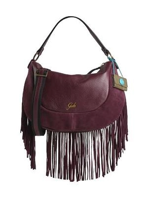 GABS Calfskin And Suede Hobo Bag With Fringe - Red