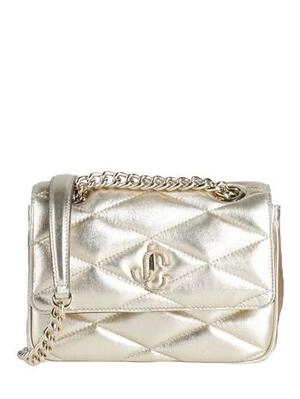 JIMMY CHOO Quilted Leather Crossbody Bag With Crystals - Grey