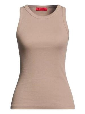 Max & Co. Ribbed Cotton Tank Top - Beige