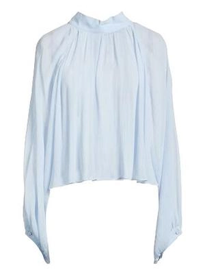 Max & Co. Long Sleeve Crepe Top - Blue