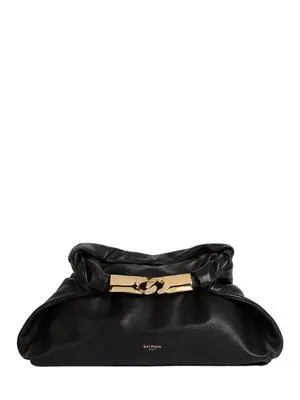 Balmain Dinner At 8 Small Bag In Smooth Leather - Black