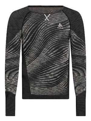 ODLO Jersey Long Sleeve T-shirt With Print And Brand Logo - Grey