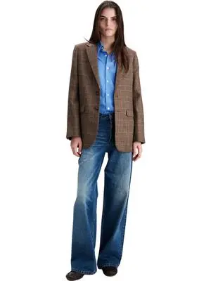 A.p.c. Check Wool Blazer - Brown