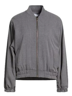 KAOS Bomber Jacket In Polyester, Viscose, And Elastane - Grey