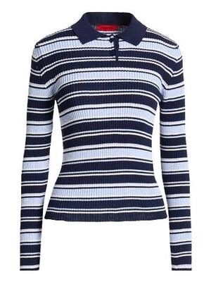 Max & Co. Striped Polo Sweater - Blue