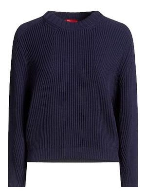 Max & Co. Cotton Blend Crewneck Sweater - Navy