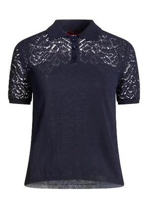 Max & Co. Lace Knit Polo Shirt - Blue