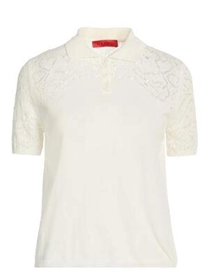 Max & Co. Lace Knit Polo Shirt - Ivory