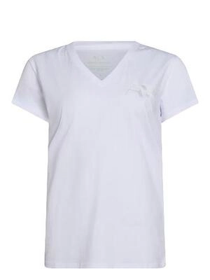 Armani Exchange Cotton & Elastane V-neck T-shirt - White