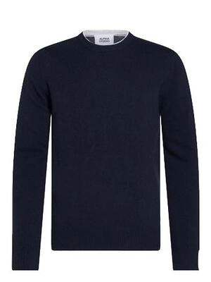 Alpha Studio Sweater Size Geelong Wool - Blue