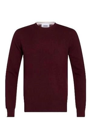 Alpha Studio Geelong Wool Crewneck Sweater - Red