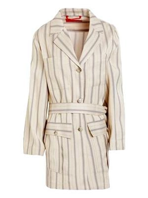 Max & Co. Striped Linen-viscose Jacket - Beige