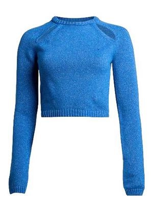 CHIARA FERRAGNI Wool, Viscose, Polyamide, Cashmere Sweater With Cutout Detail - Blue