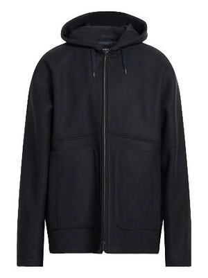 Herno Virgin Wool, Polyamide, Polyurethane Zip-up Hoodie - Blue