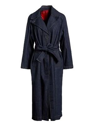 Max & Co. Cotton Elastane Denim Trench Coat - Blue