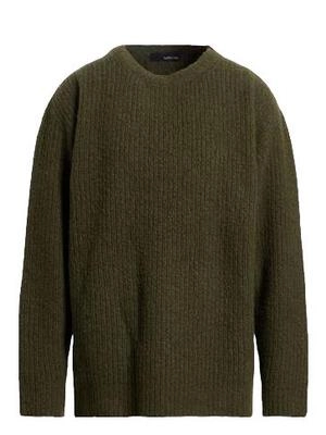 LARDINI Military Wool, Cashmere, And Polyamide Crewneck Sweater - Green