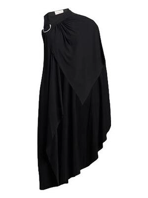 Alexandre Vauthier Asymmetric Midi Skirt With Crystal Embellishments - Black