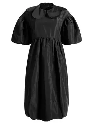 Simone Rocha Puff Sleeve Petal Collar Smock Dress - Black