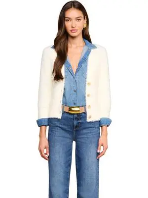 L'Agence Agathe Cardigan Top - Ivory