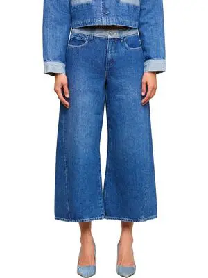 L'Agence Bronte Cropped Wide-leg Jean - Goleta