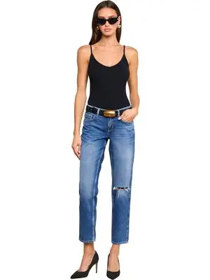 L'AGENCE L'AGENCE Nevia Slouchy Straight-Leg Jeans In Atlantis Destruct