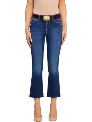 L'Agence Kendra Cropped Flare Jeans - Nevada