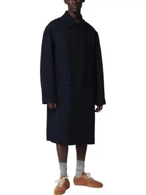 Dries Van Noten Single-breasted Wool Coat - Blue