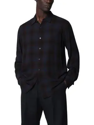 Dries Van Noten Check-pattern Viscose Shirt - Brown